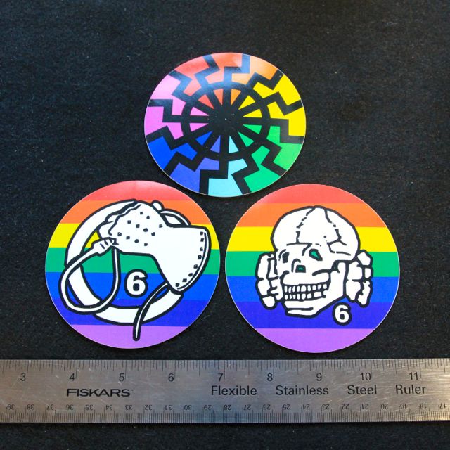 DEATH IN JUNE - Rainbow Logos - Stickers - Soleilmoon.com